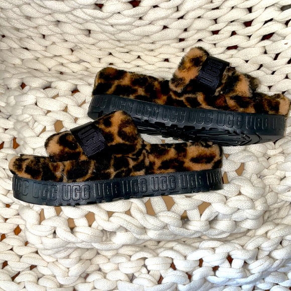 UGG | Shoes | Uggs Fluffita Cheetah Print Platform Slipper Nwt | Poshmark